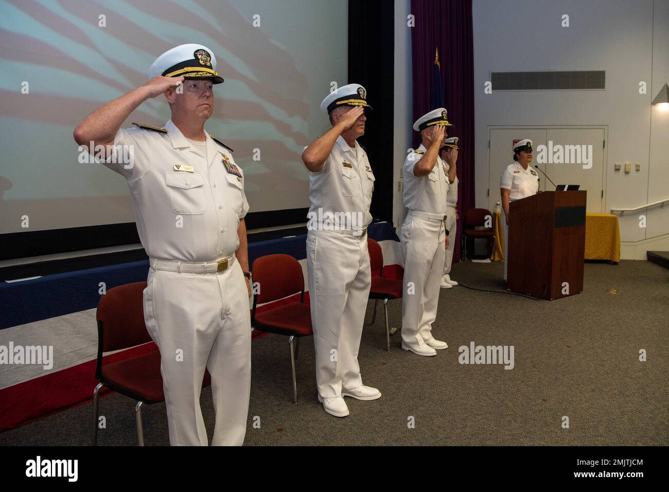 (From left to right) Rear Adm. Kevin Lenox, Vice Adm. Michael Boyle ...