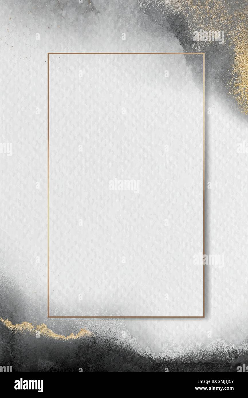 Blank golden rectangle frame vector Stock Vector Image & Art - Alamy
