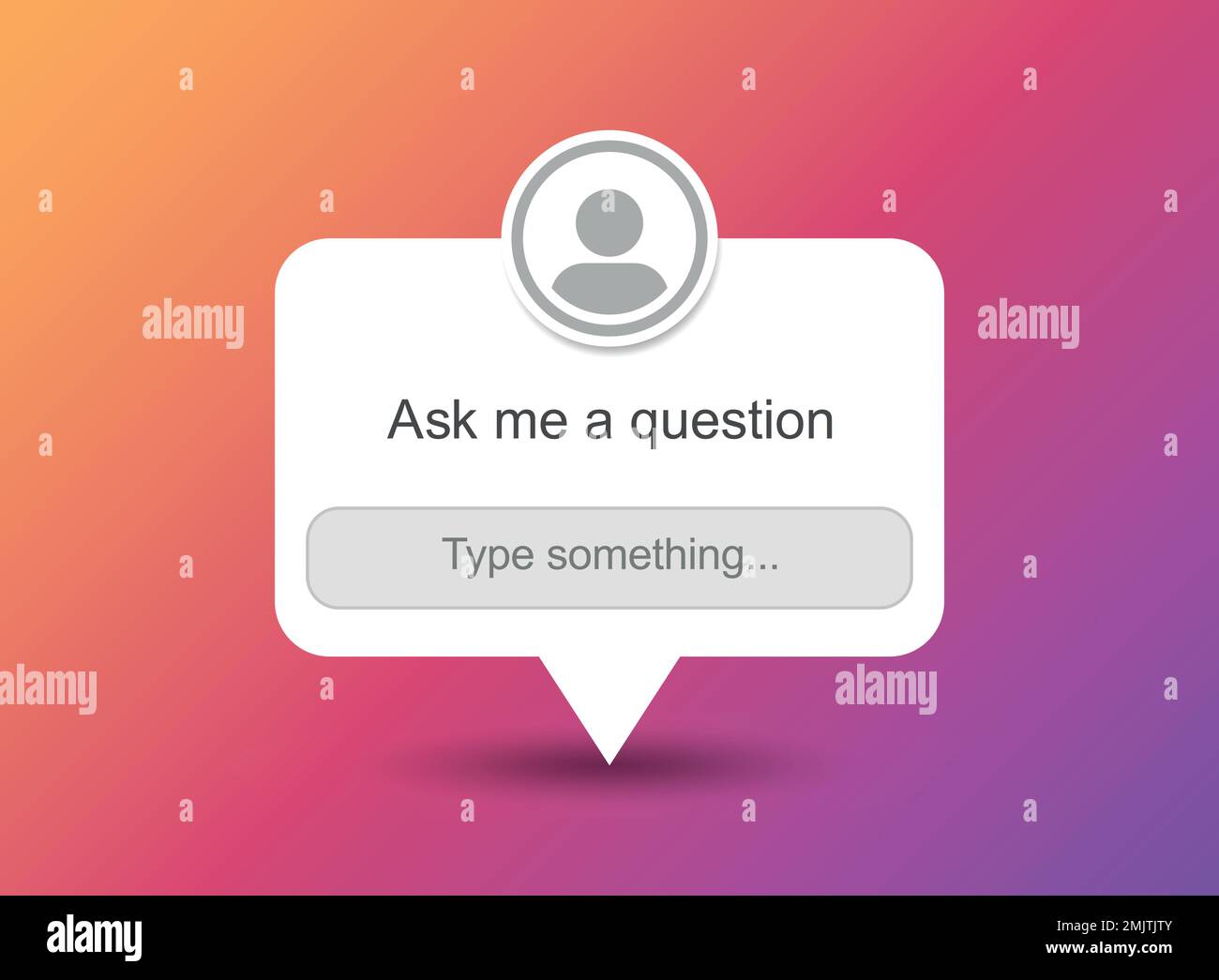 Ask me a question icon in flat style. Faq vector illustration on ...