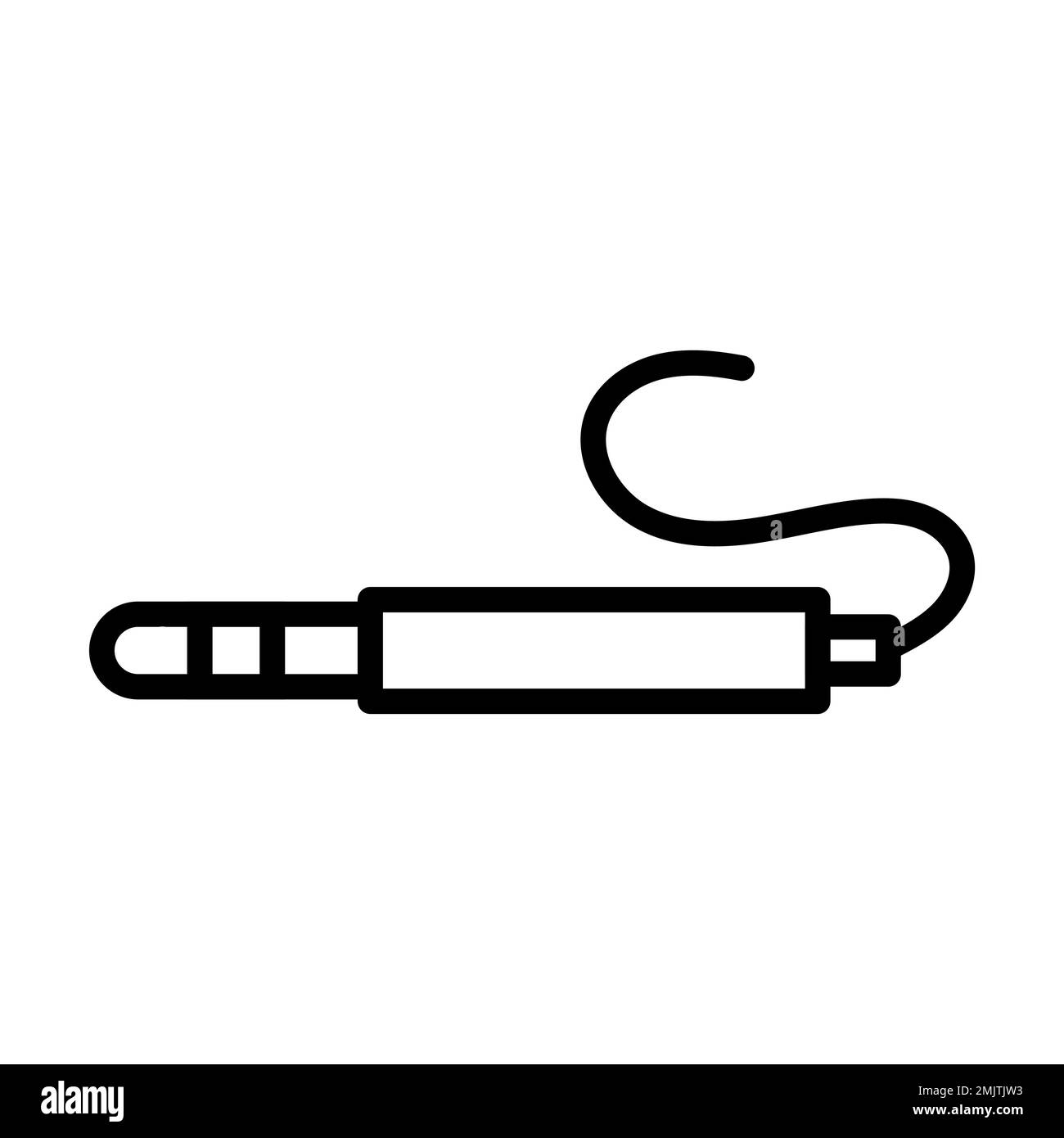 Computer jack icon line isolated on white background. Black flat thin ... Computer jack icon line isolated on white background. Black flat thin ...