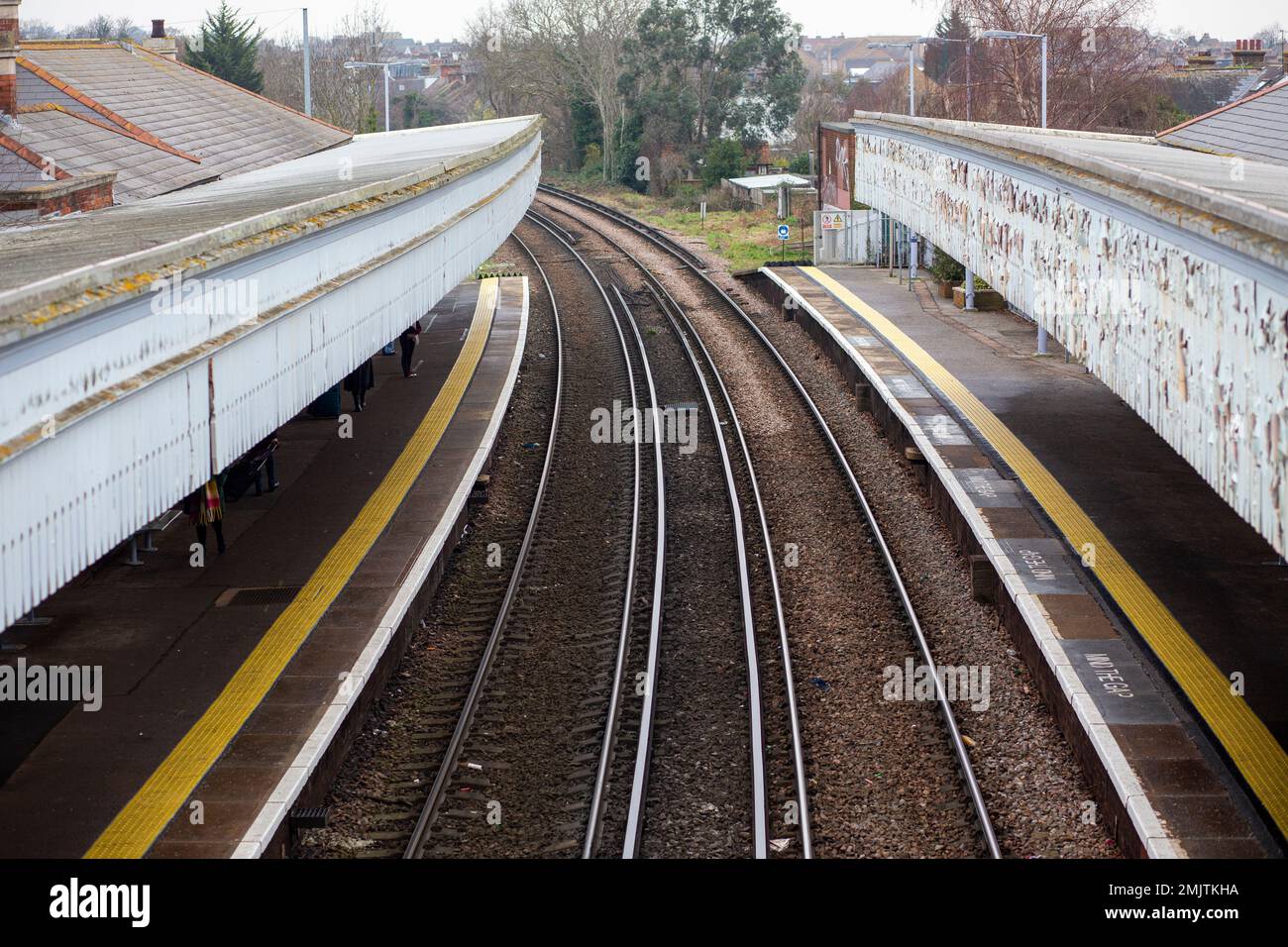 The Southeastern railways station at Whitstable,Kent, UK. Whitstable is ...