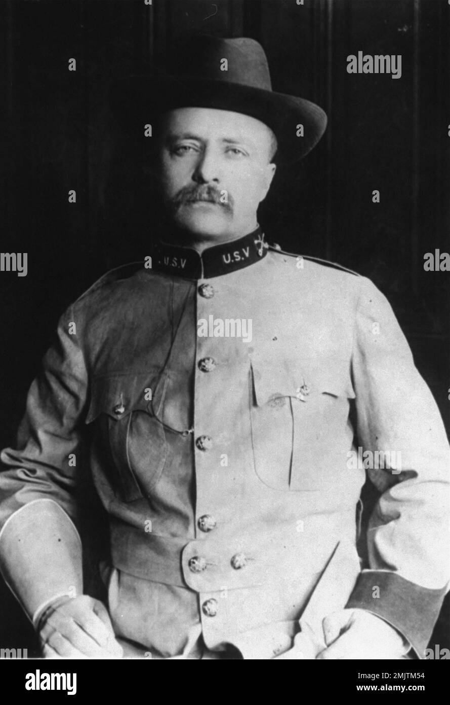 In this 1898 file photo, Colonel Theodore Roosevelt poses in his ...
