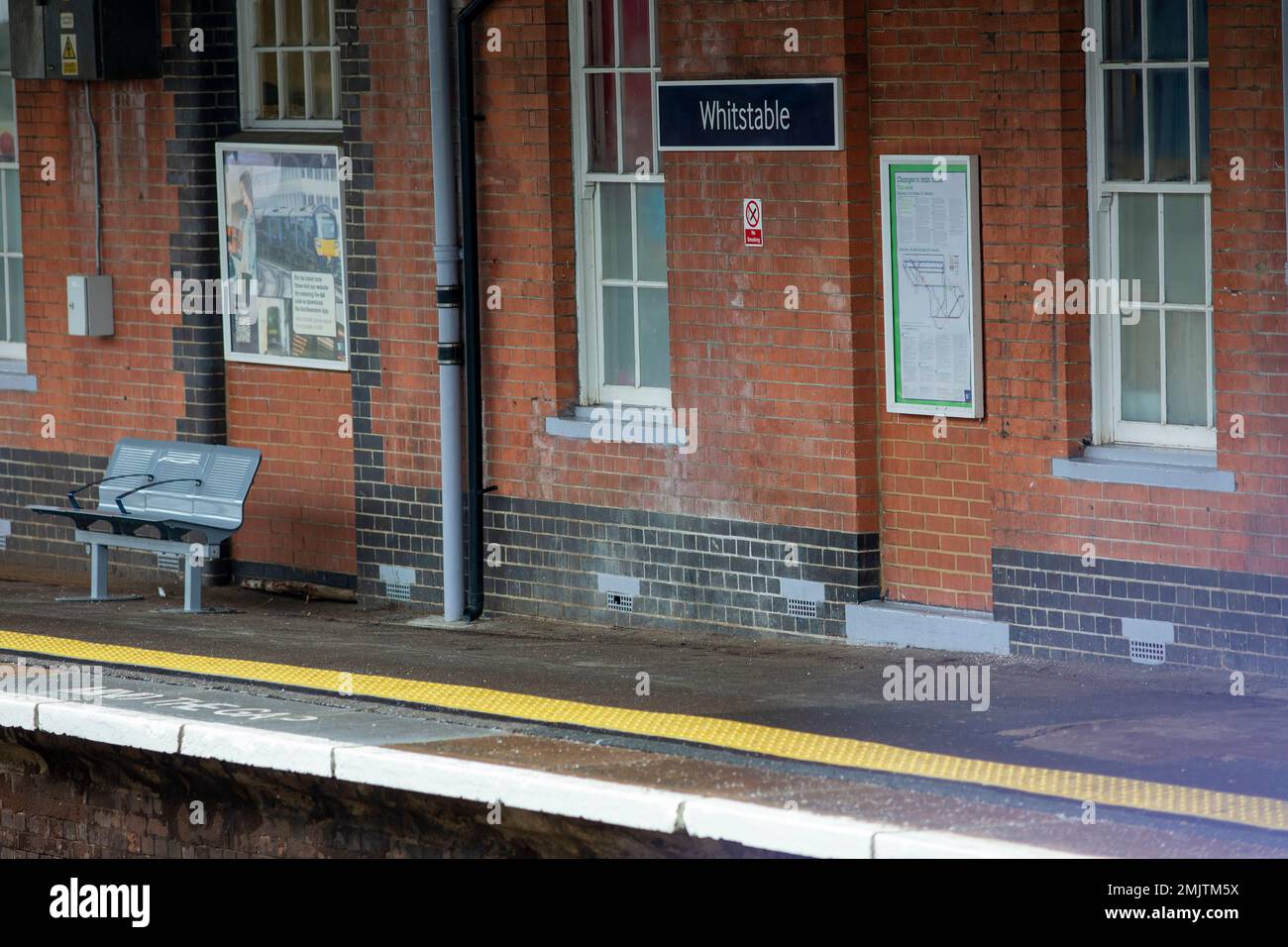 The Southeastern railways station at Whitstable,Kent, UK. Whitstable is ...