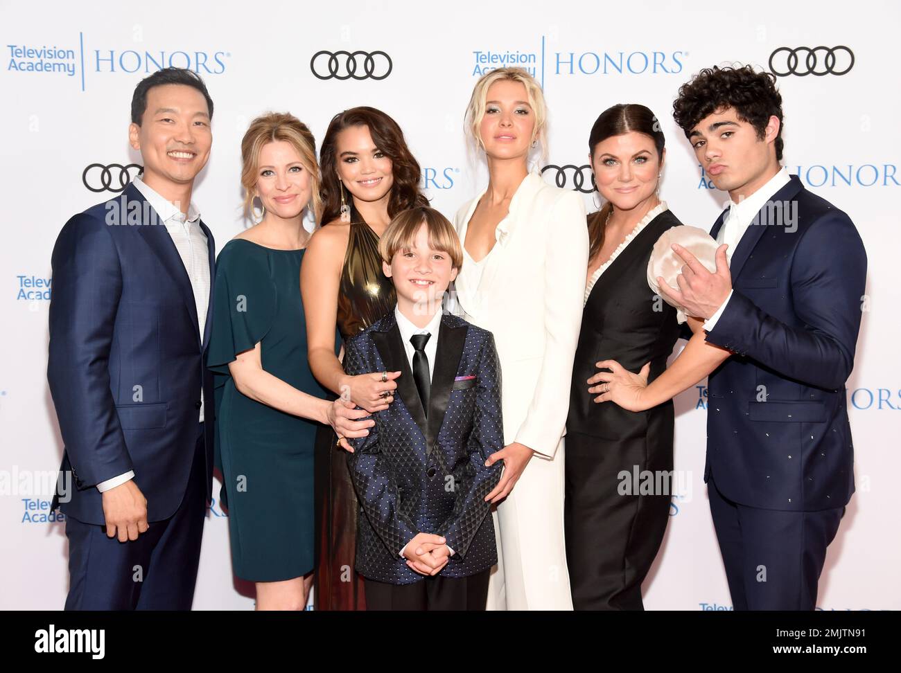 Eddie Shin, from left, Jolie Jenkins, Paris Berelc, Finn Carr, Isabel ...
