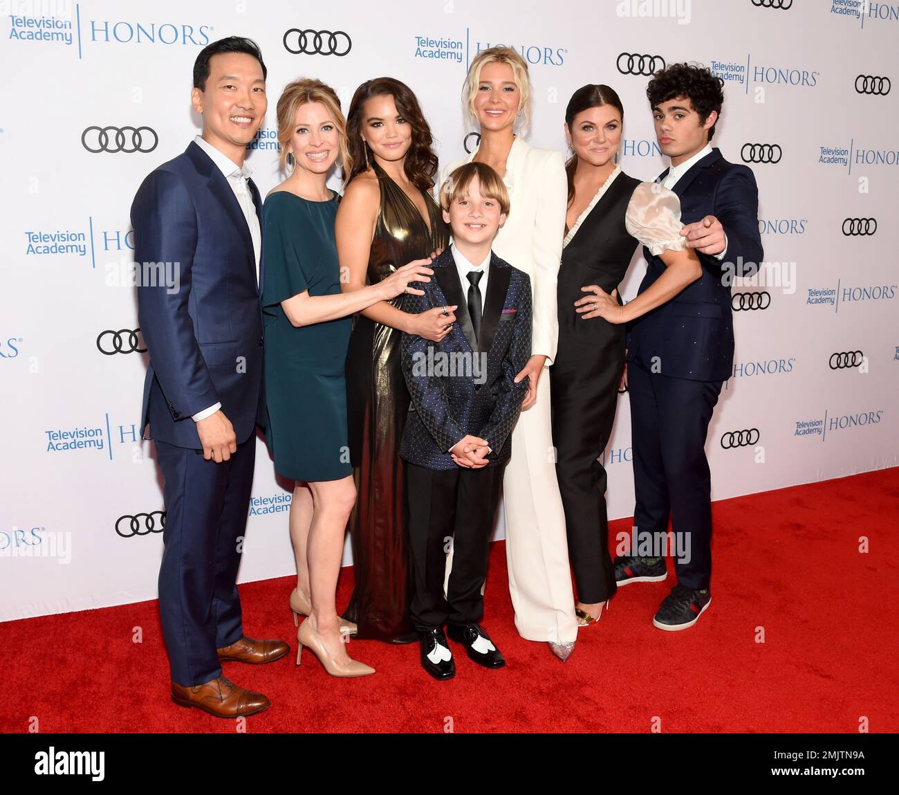 Eddie Shin, from left, Jolie Jenkins, Paris Berelc, Finn Carr, Isabel ...