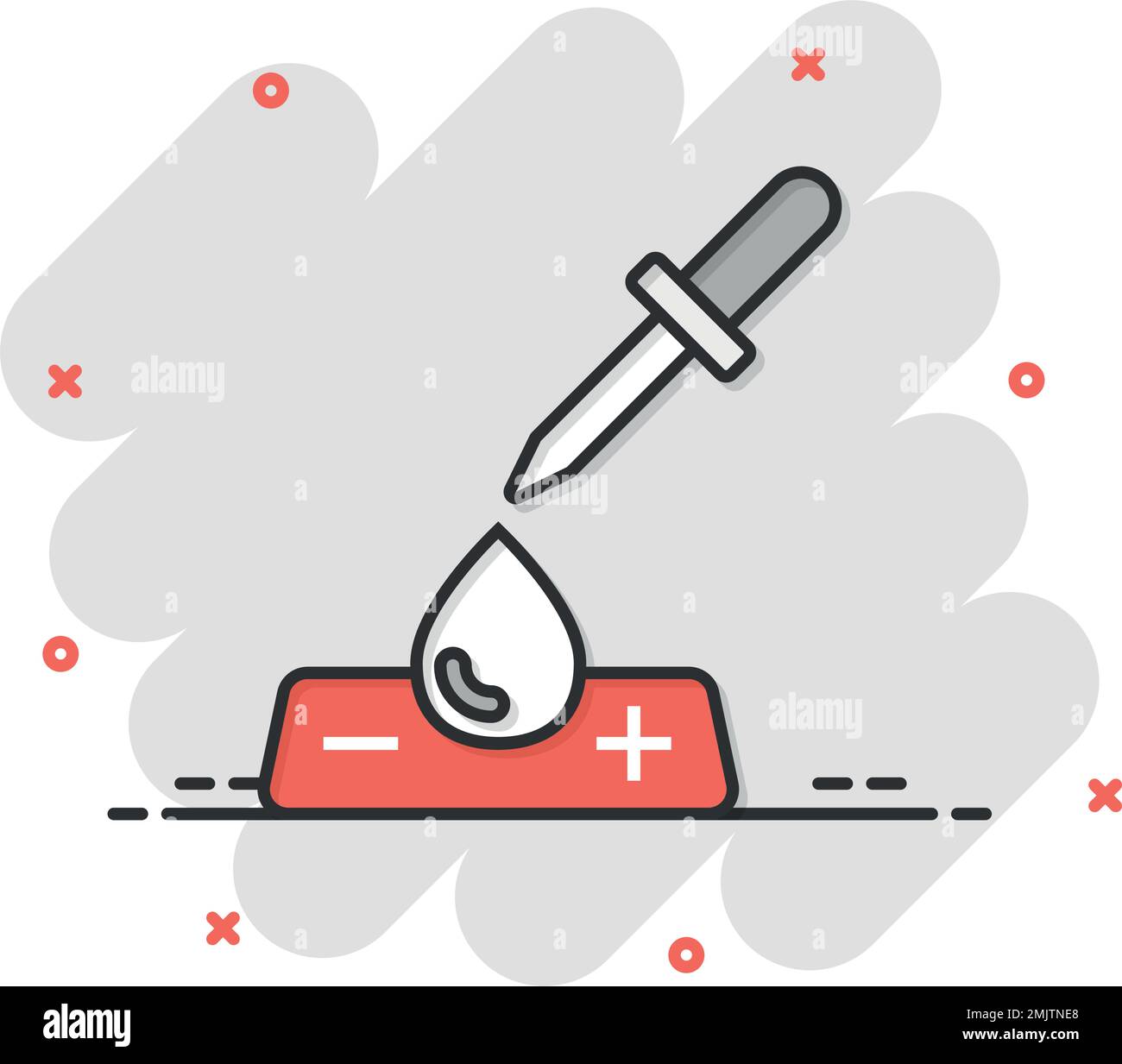 Coronavirus test icon in comic style. covid-19 cartoon vector ...