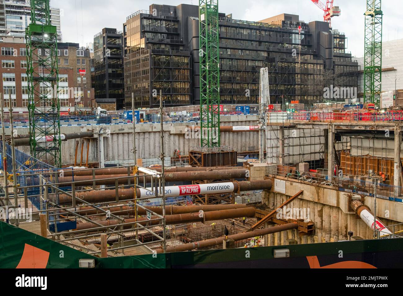 View of a construction site in London Stock Photo - Alamy
