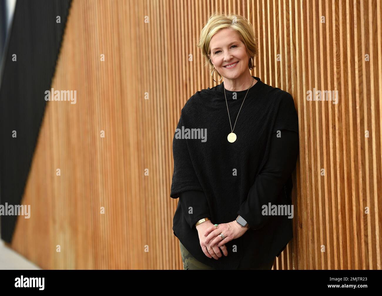 In this April 16, 2019 photo, research professor Brene Brown, star of ...