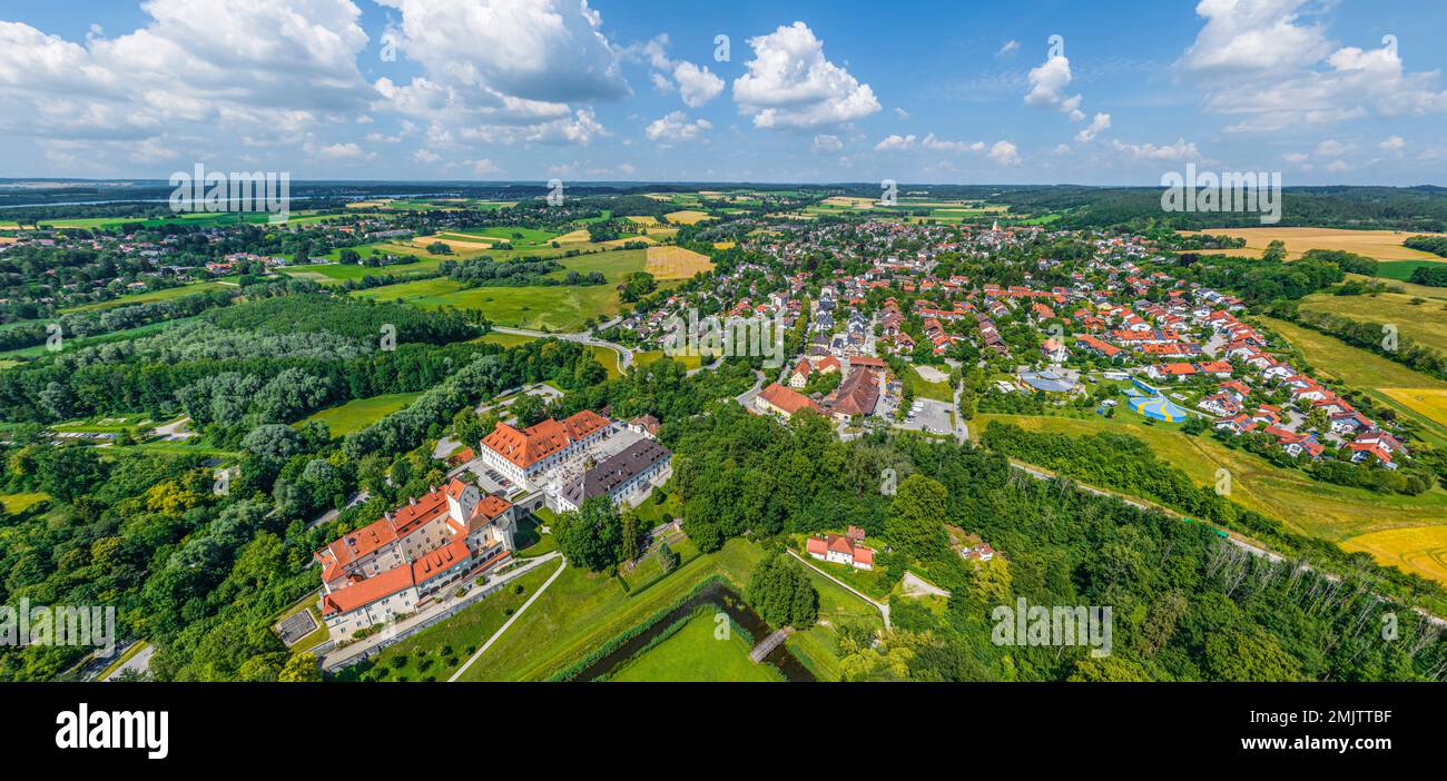 The beautiful region around the castle of Seefeld near the Pilsensee in ...