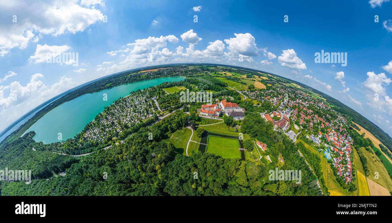 The beautiful region around the castle of Seefeld near the Pilsensee in ...