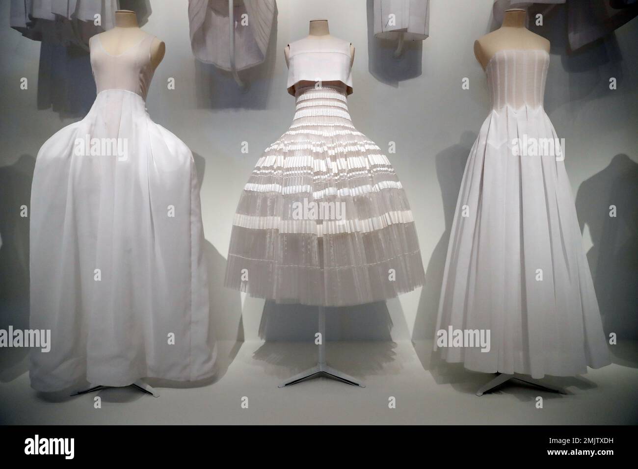 The early creation process of Christian Dior dresses that are part of ...