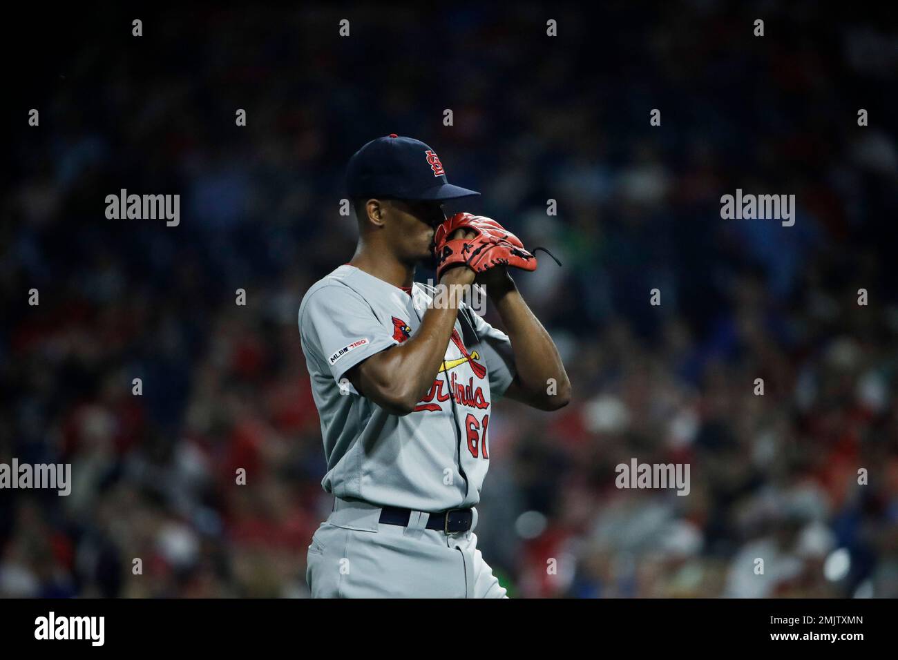 St. Louis Cardinals starting pitcher Genesis Cabrera in action during a ...