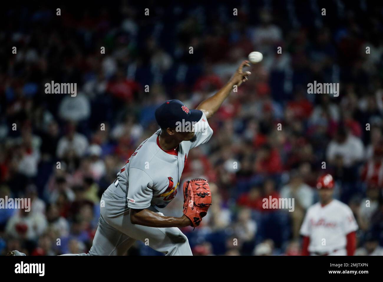 St. Louis Cardinals starting pitcher Genesis Cabrera in action during a ...