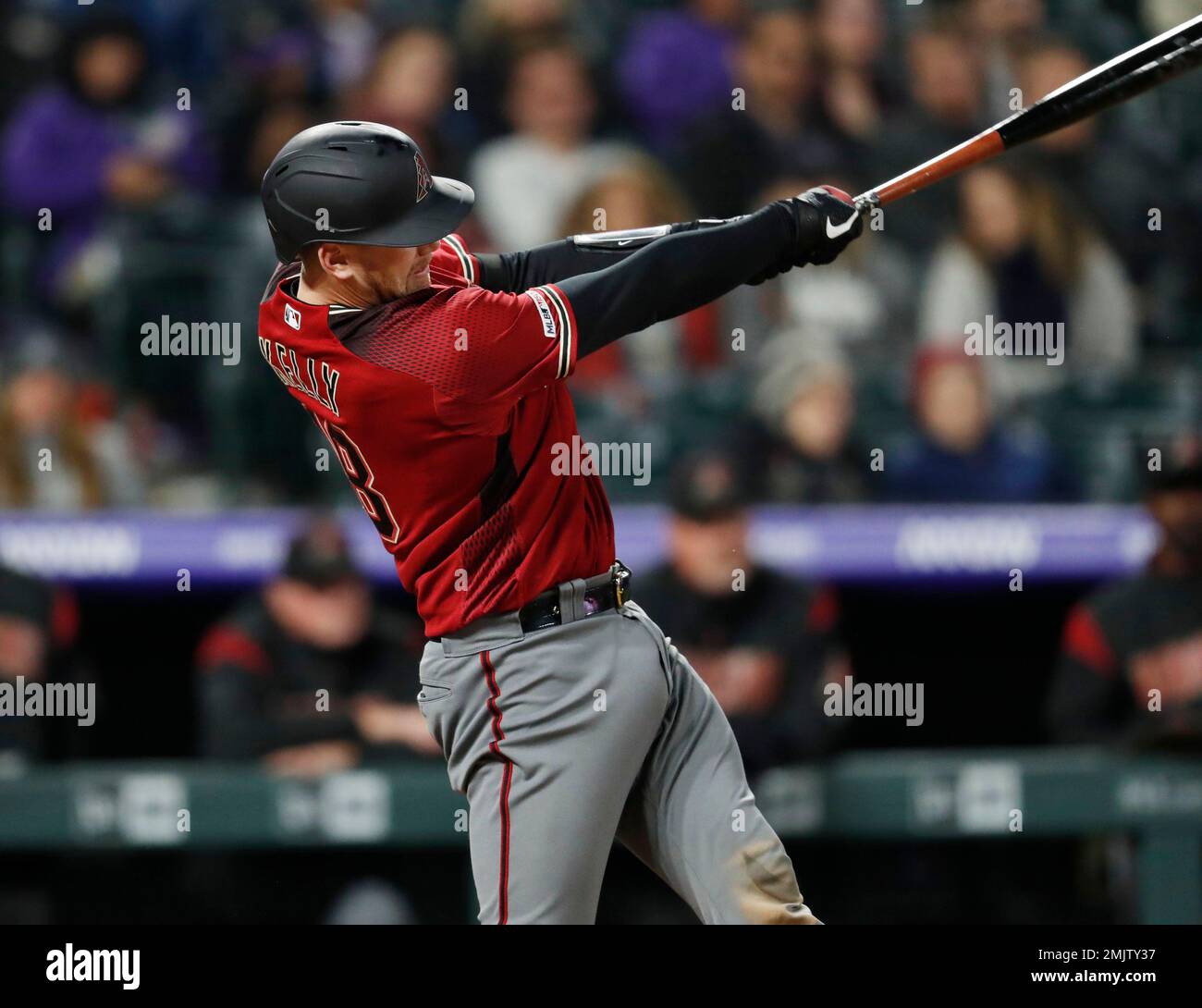 Arizona Diamondbacks' Carson Kelly swings for a solo home run off ...