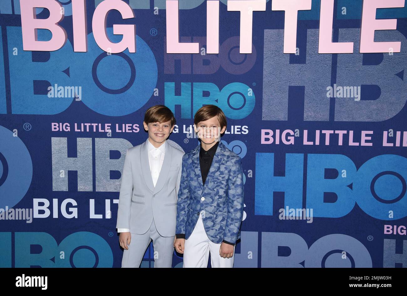 Nicholas Crovetti, left, and Cameron Crovetti attend the premiere of ...