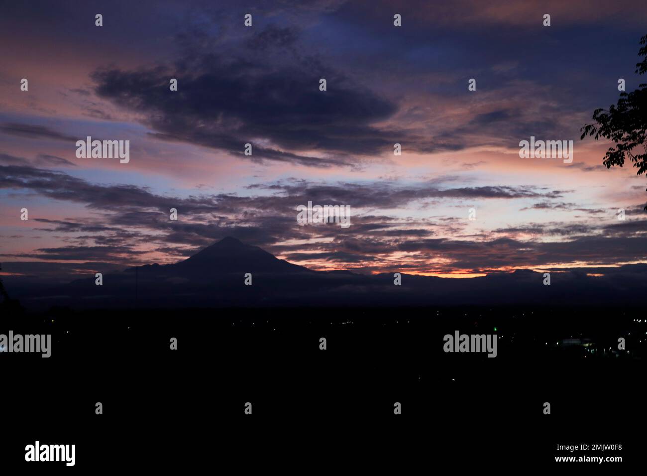 This photo shows the Tacana Volcano, as seen from Tapuchula, Mexico ...