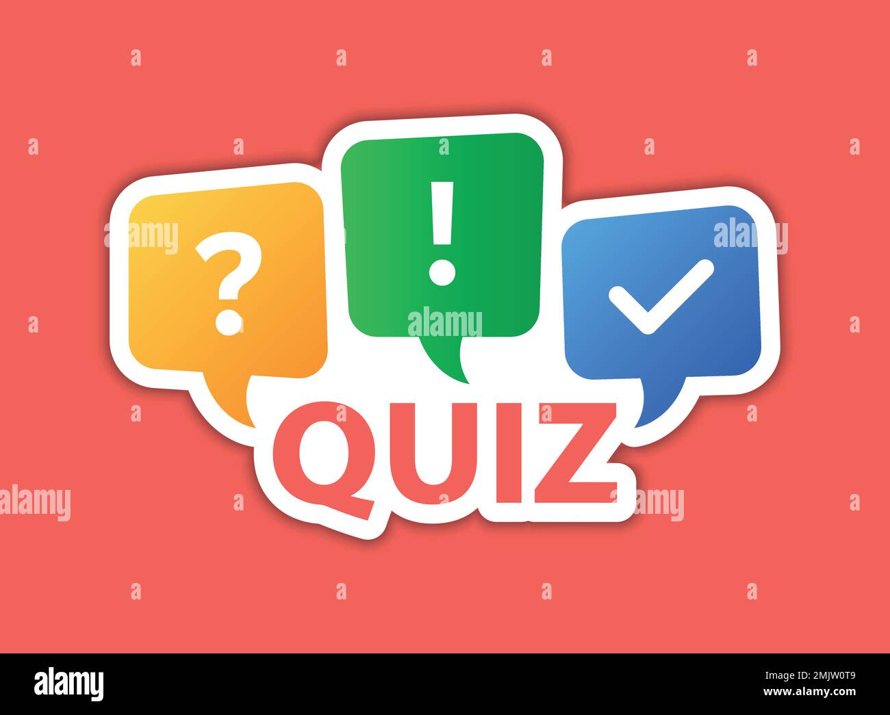 Quiz guess social media icon in flat style. Faq vector illustration on ...