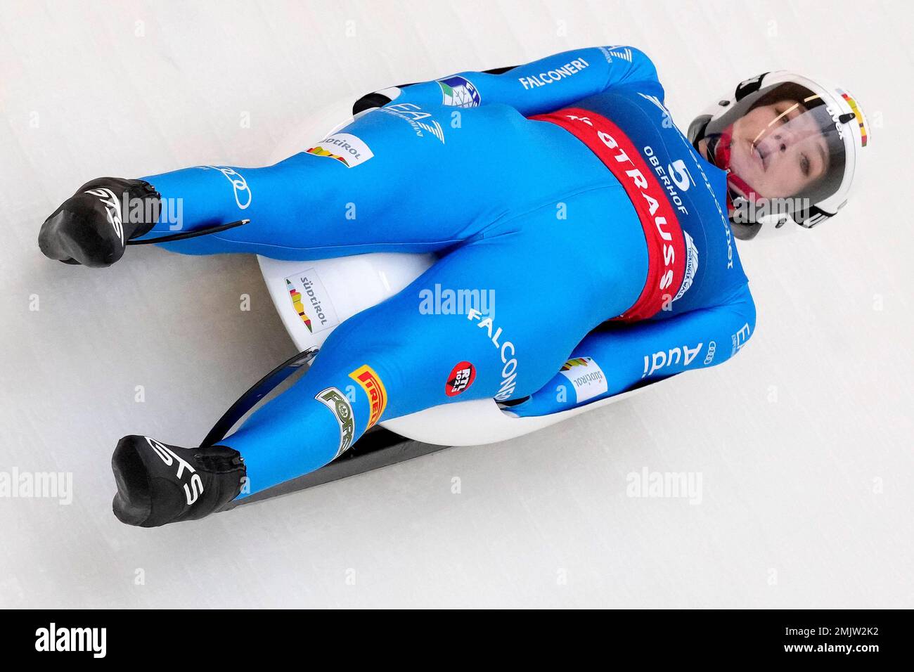 Verena Hofer of Italy speeds down the track during the women's singles ...
