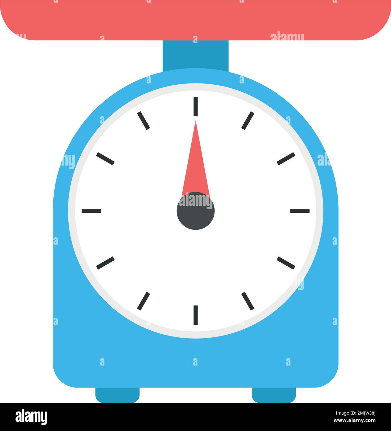 Scale icon in flat style. Weight balance vector illustration on ...