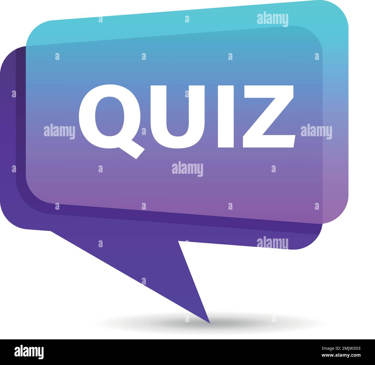 Quiz guess social media icon in flat style. Faq vector illustration on ...