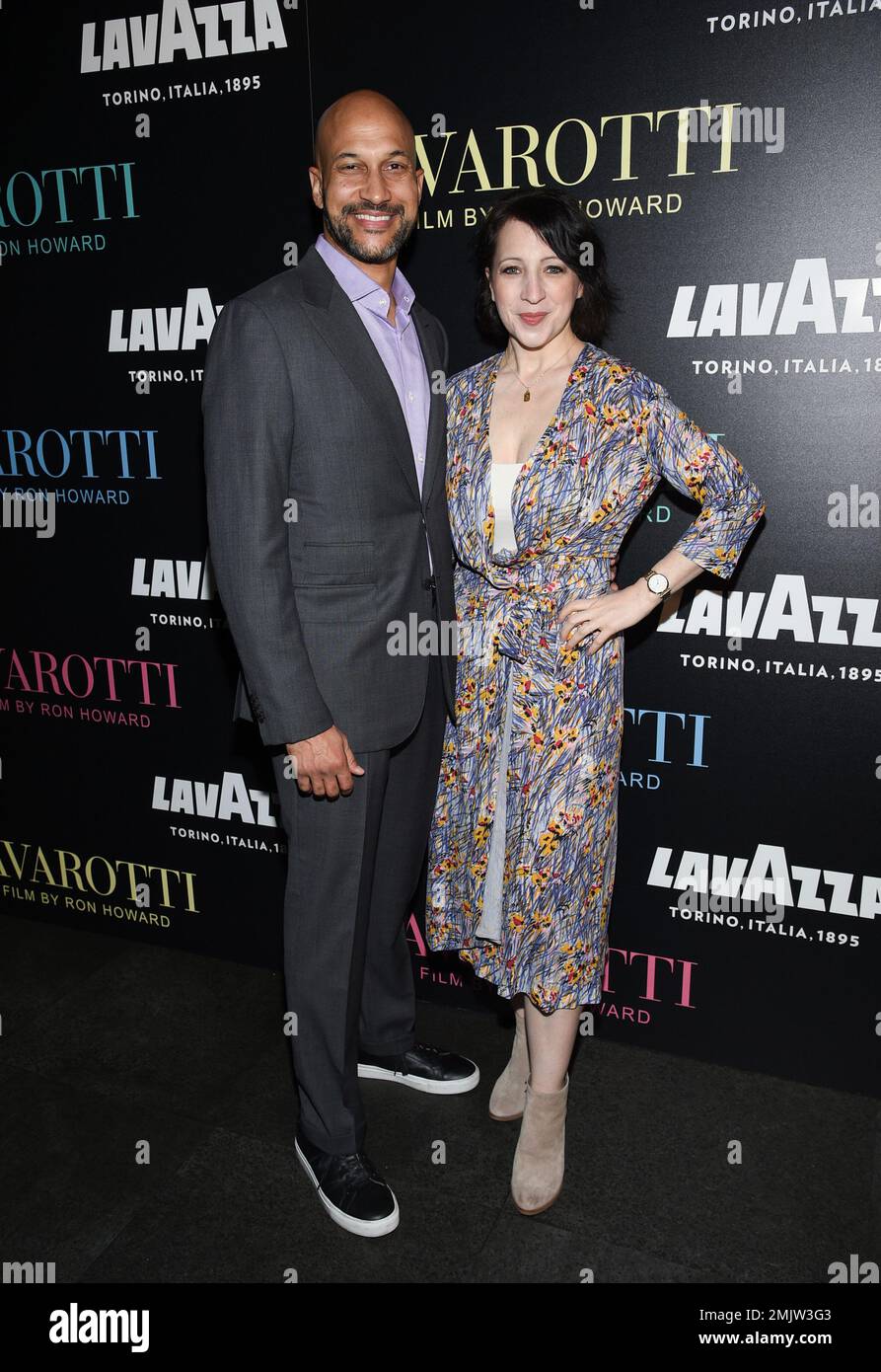 Keegan-Michael Key, left, and wife Elisa Key attend a special screening ...