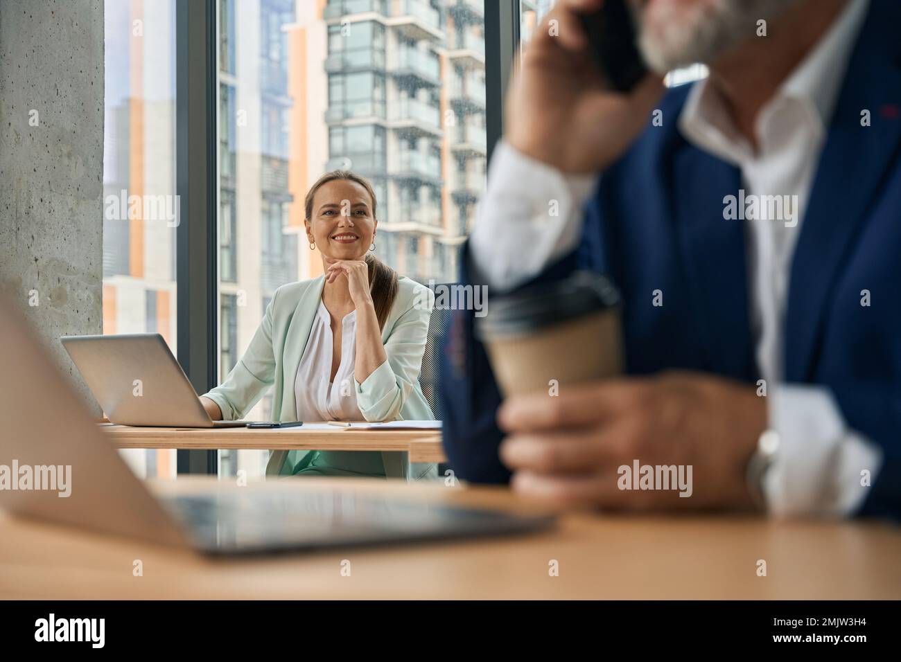 Sharing workplace with trusted colleagues is the best Stock Photo - Alamy