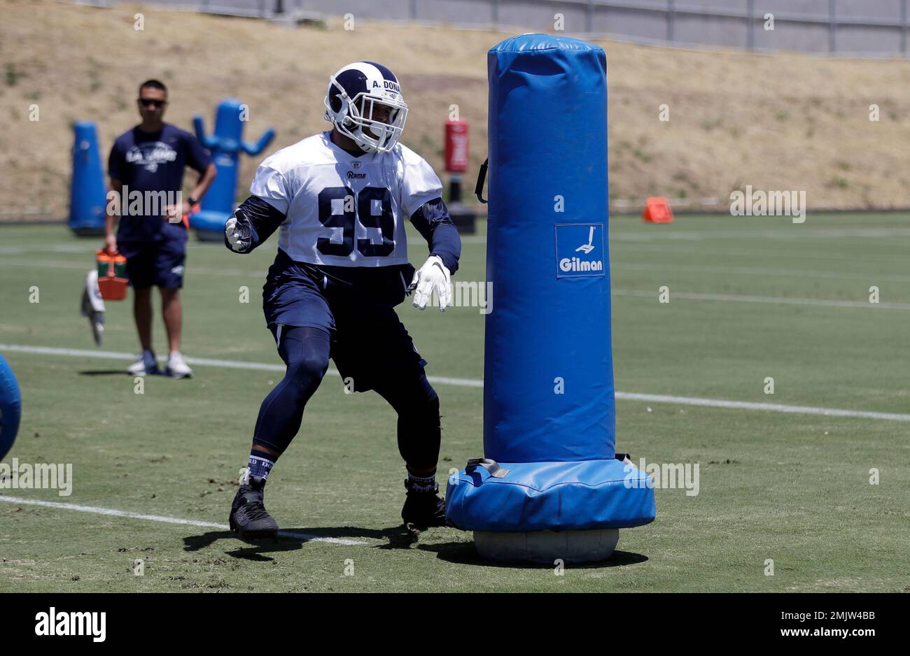 Los Angeles Rams defensive end Aaron Donald (99) during an NFL football ...