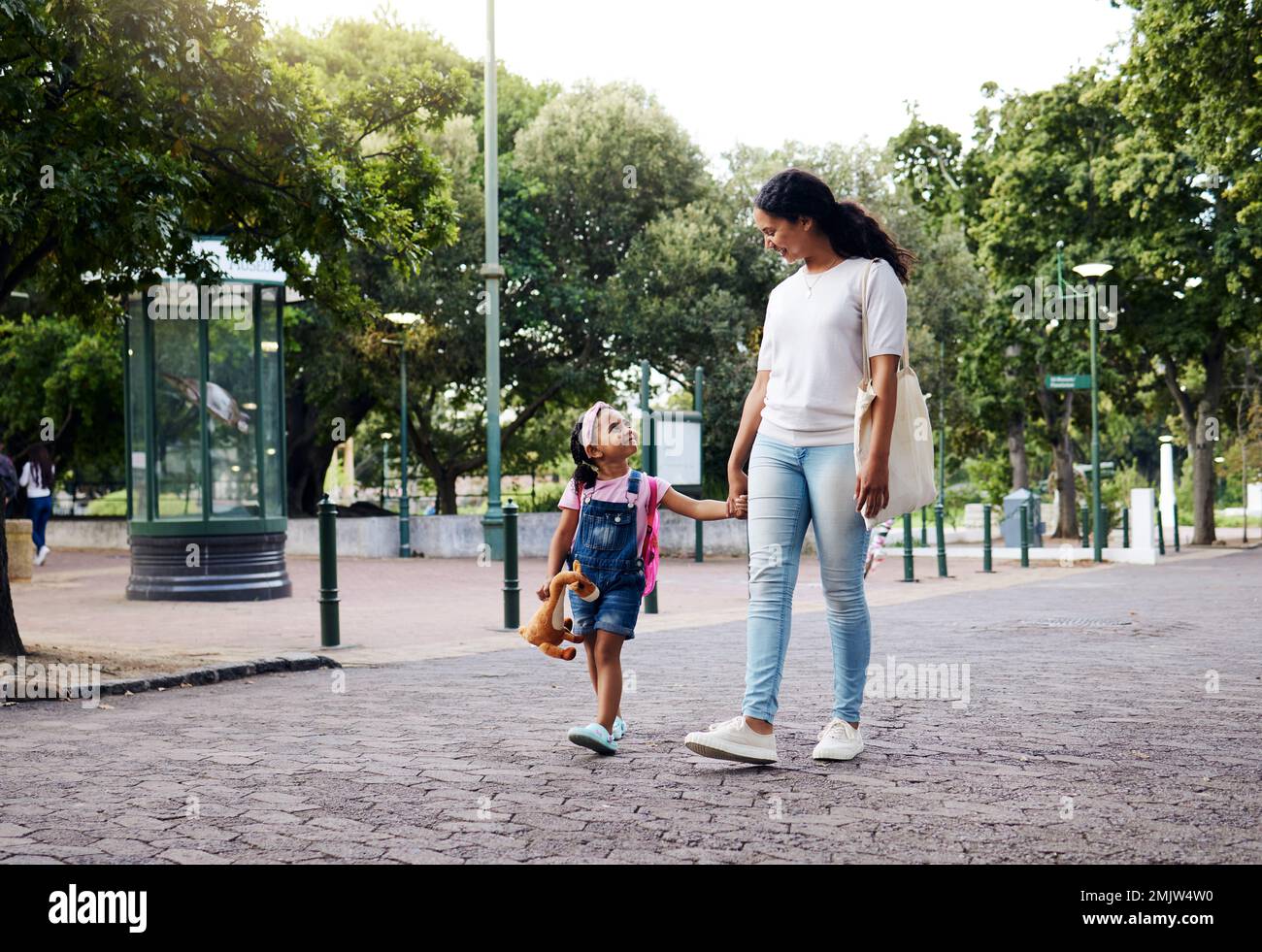 Mom And Baby Holding Hands Walking