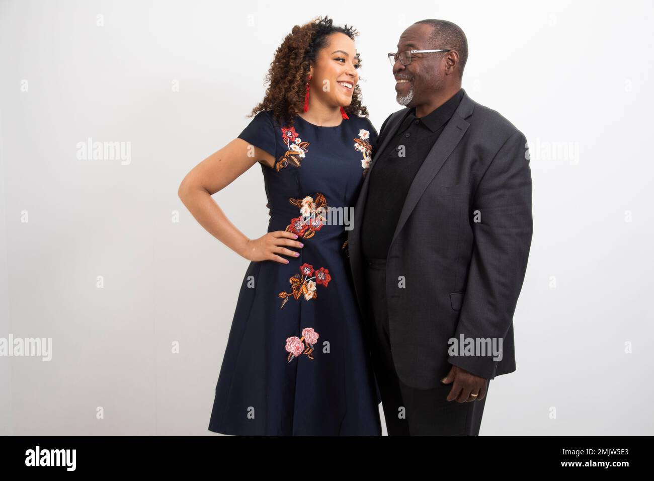 This April 12, 2019 photo shows actress Lilli Cooper, left, posing for ...