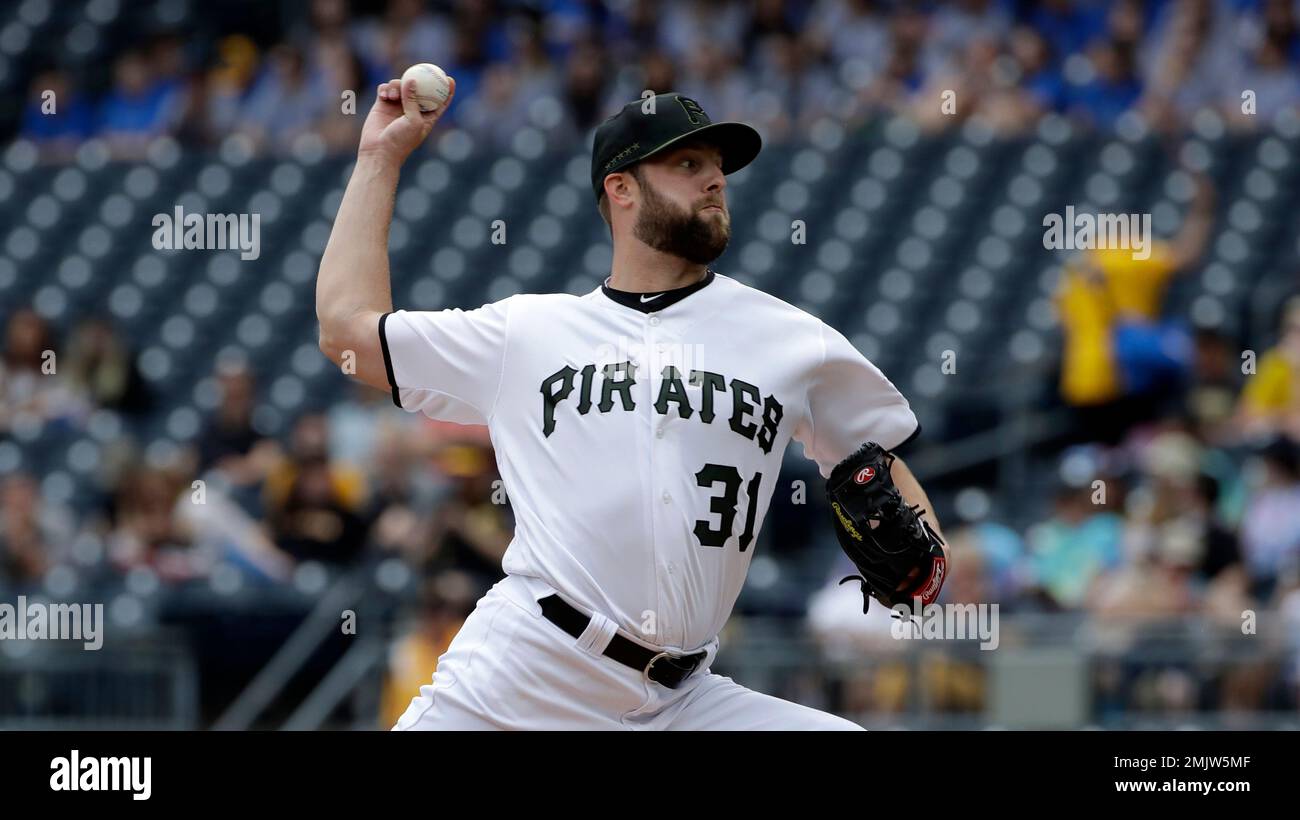 Pittsburgh Pirates starting pitcher Jordan Lyles delivers during the ...
