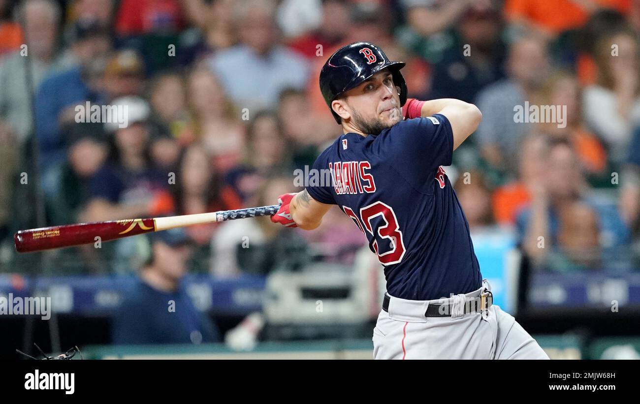 Boston Red Sox's Michael Chavis bats against the Houston Astros during ...