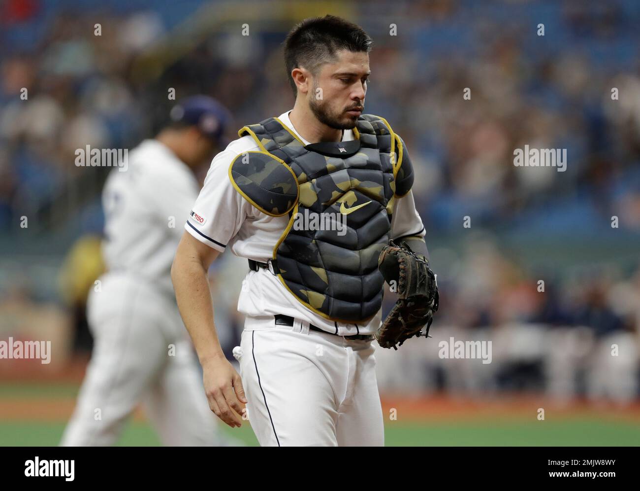 Tampa Bay Rays catcher Travis d'Arnaud during the first inning of a ...