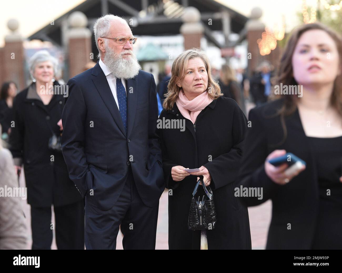 Talk show host David Letterman, left, and wife Regina Lasko attend the ...
