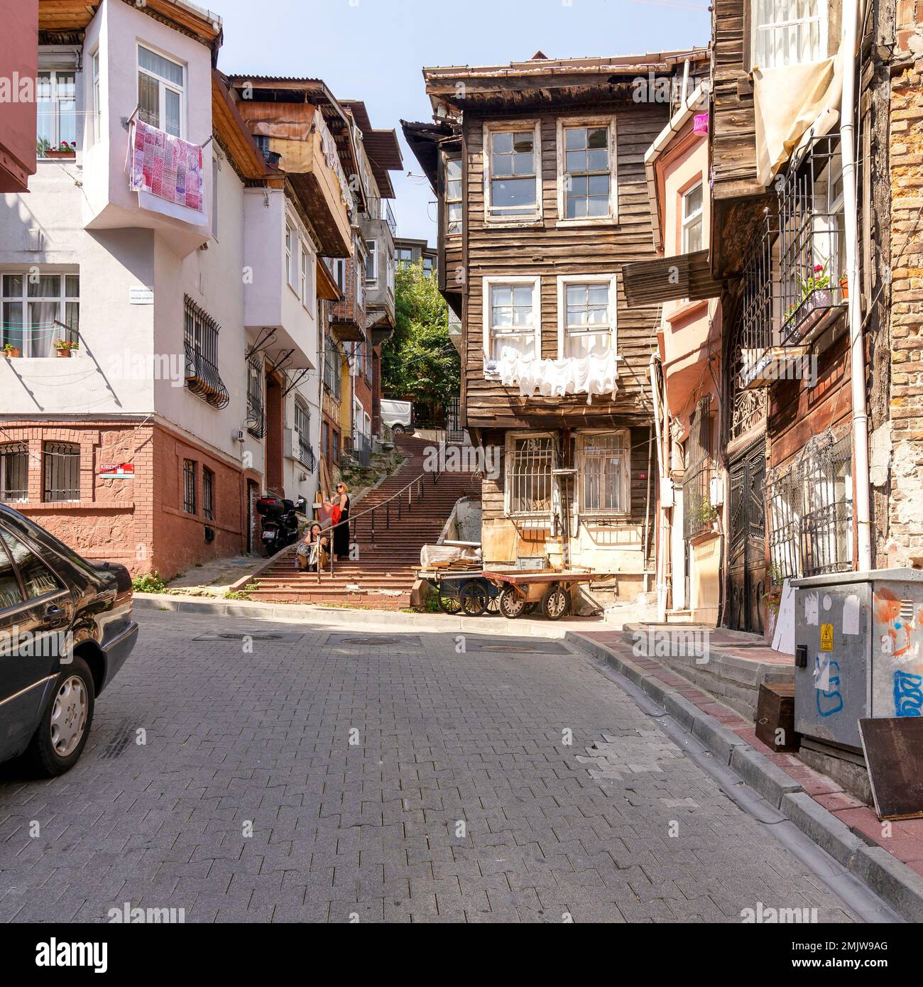 Istanbul, Turkey - August 28, 2022: Beautiful old traditional wooden ...