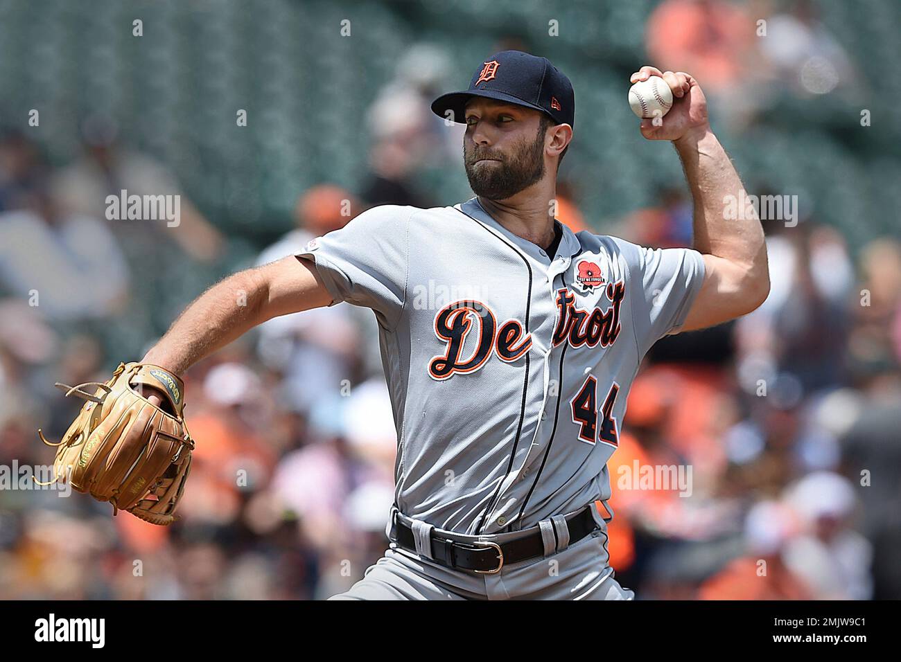 Detroit Tigers pitcher Daniel Norris throws against the Baltimore ...