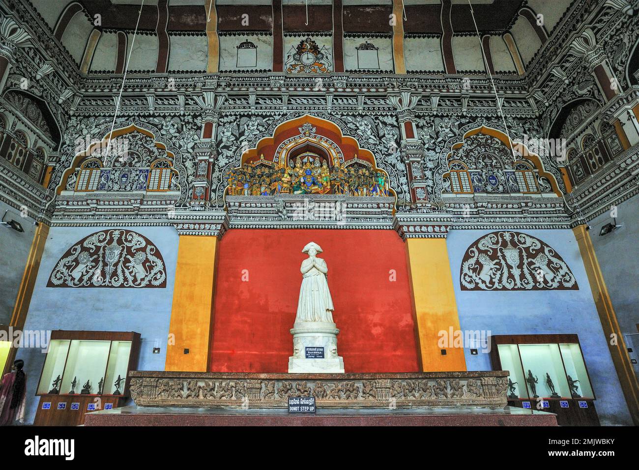 08 22 2009 The Durbar hall at Thanjavur Palace where the kings received ...