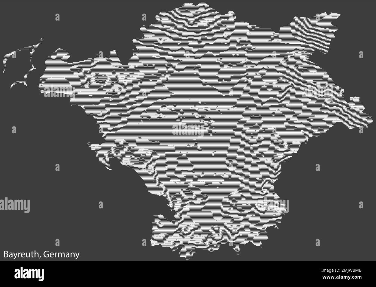 Topographic relief map of BAYREUTH, GERMANY Stock Vector Image & Art ...