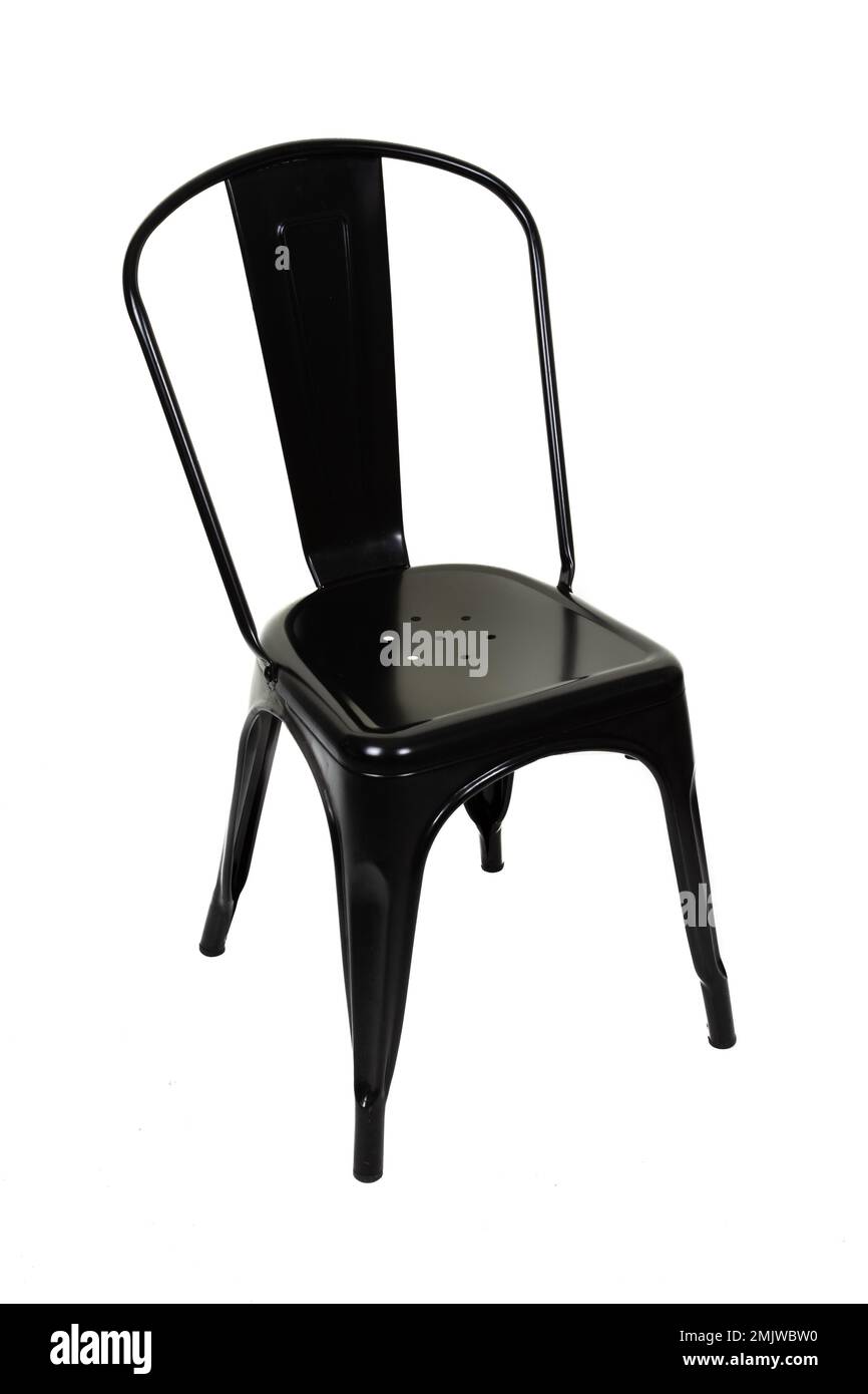 Steel Popular Industrial Dining Room Chair black Stock Photo - Alamy