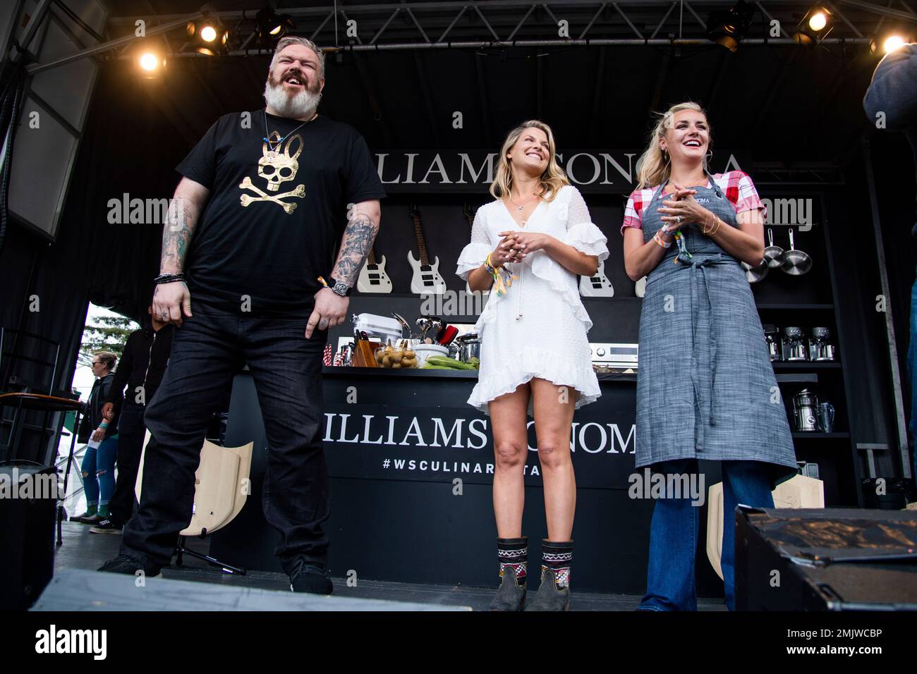 Kristian Nairn, from left, Ali Larter, and Kelsey Barnard Clark are ...