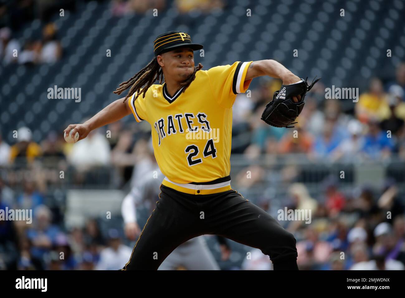 of a baseball game in Pittsburgh, Sunday, May 26, 2019. (AP Photo/Gene ...