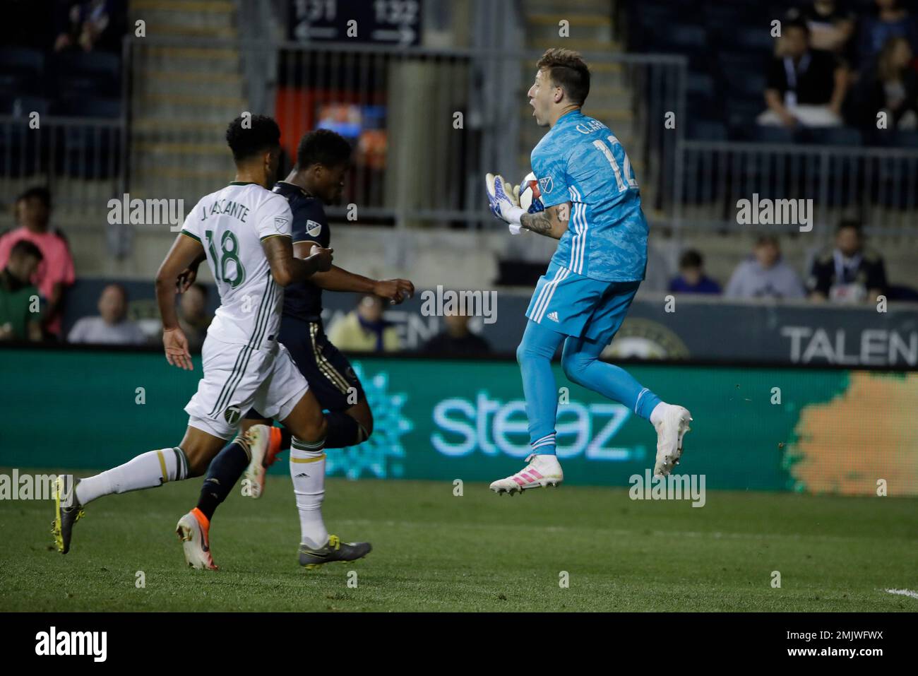 Portland Timbers goalkeeper Steve Clark in action during the second ...
