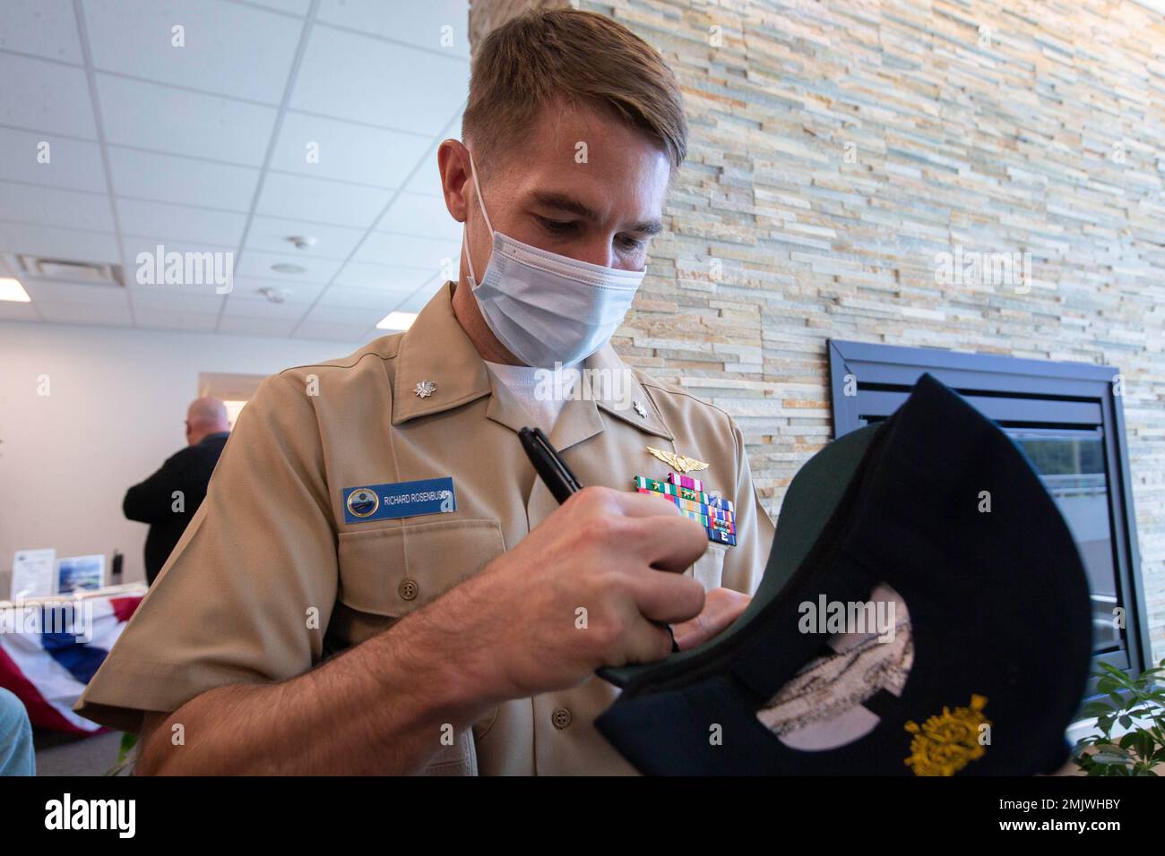 Cmdr. Richard Rosenbusch, from New Baltimore, Michigan, USS Gerald R ...