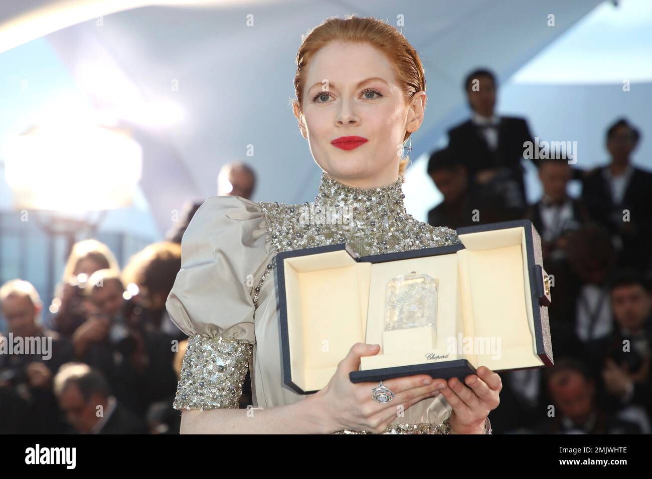 Actress Emily Beecham, winner of the best actress award for the film ...