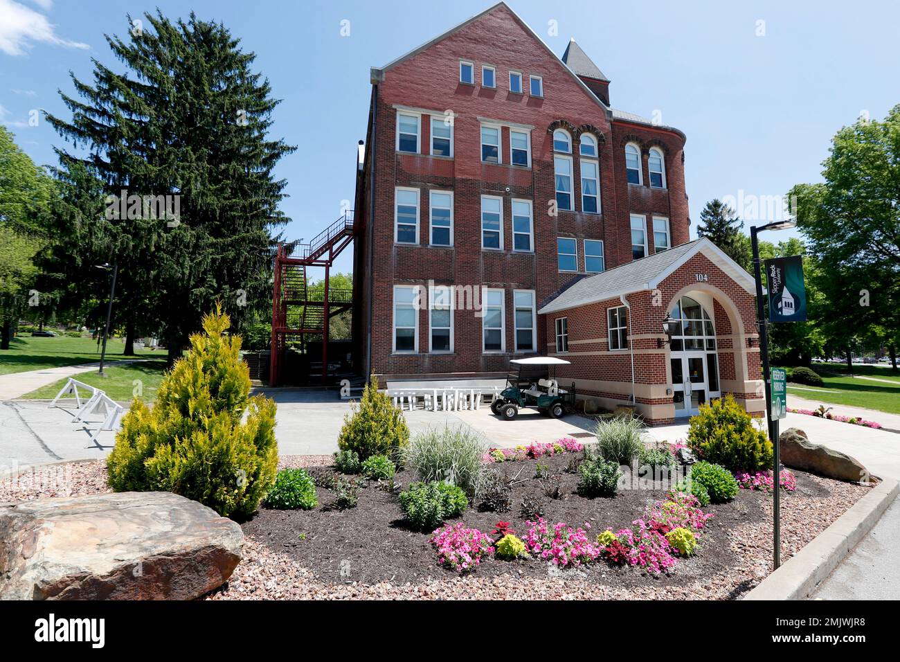 In this photo made on Friday, May 24, 2019, Old Main is shown on the ...