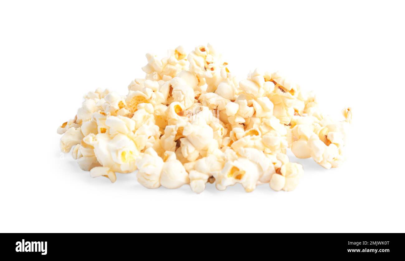 Tasty fresh pop corn isolated on white Stock Photo - Alamy