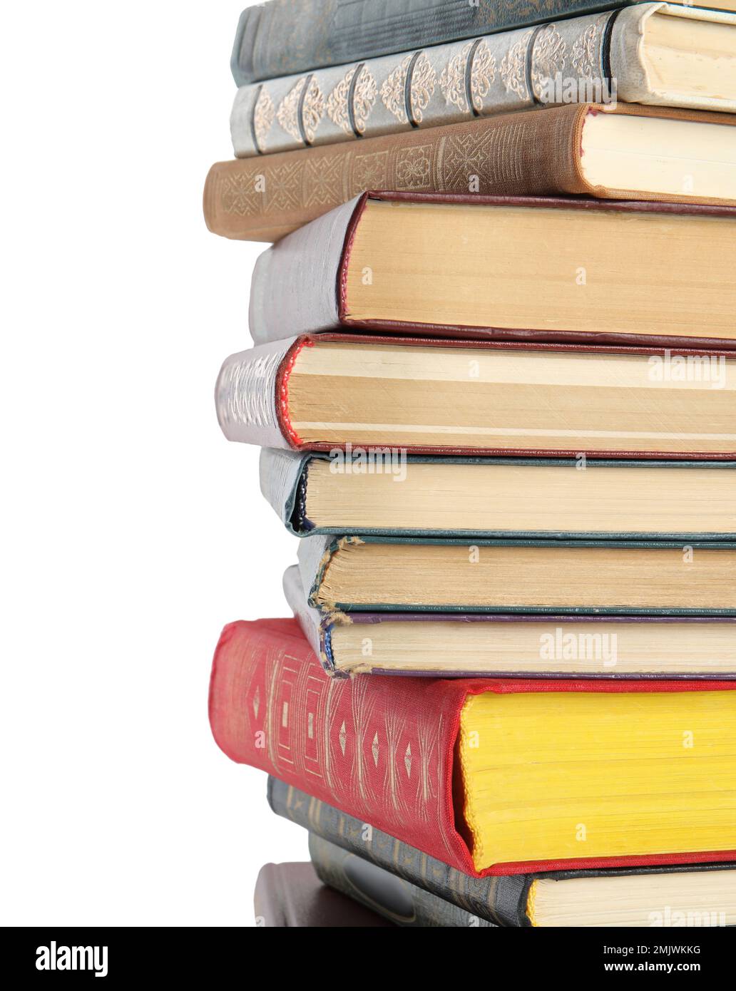 Collection of different books isolated on white Stock Photo - Alamy