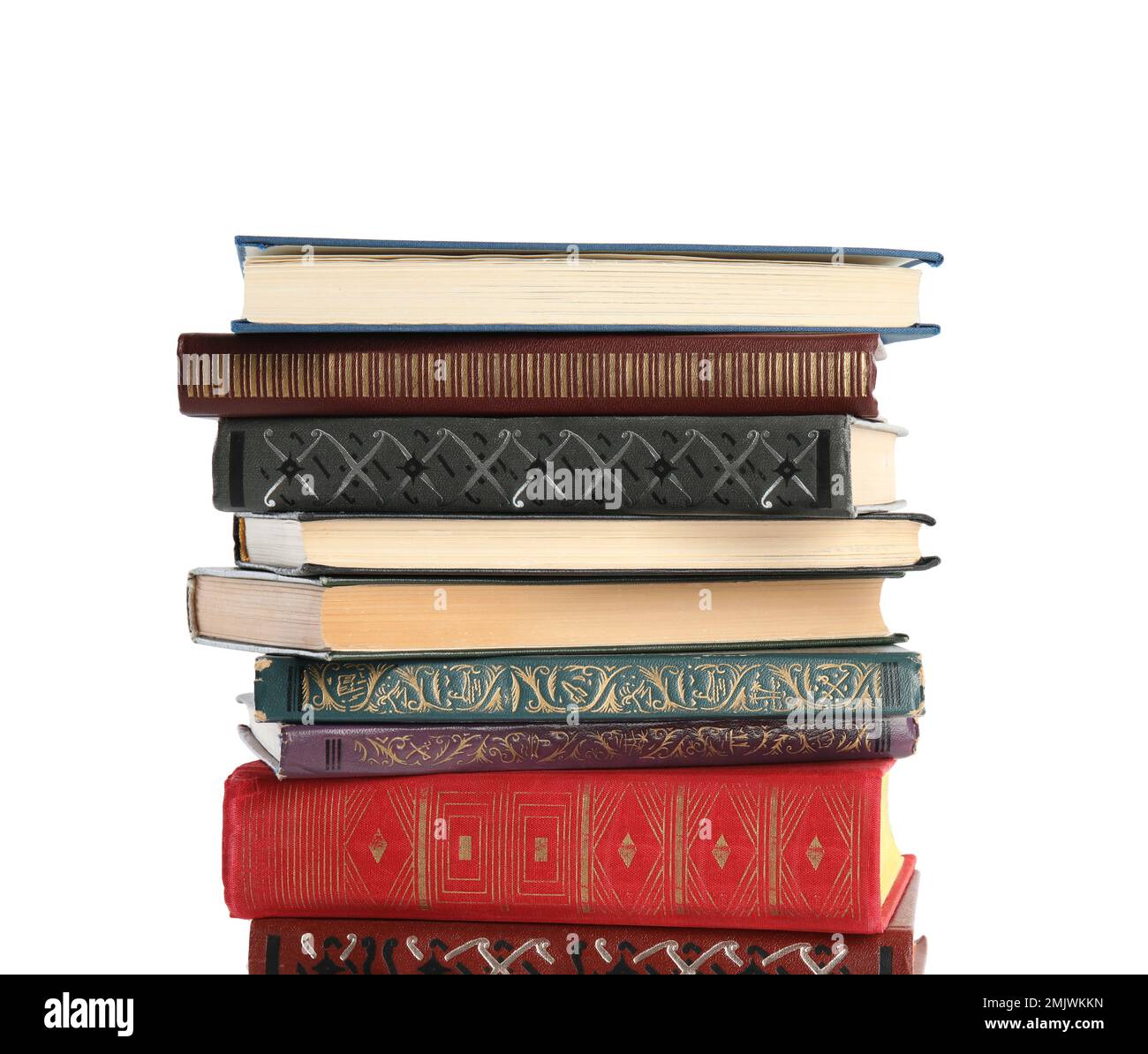 Collection of different books isolated on white Stock Photo - Alamy