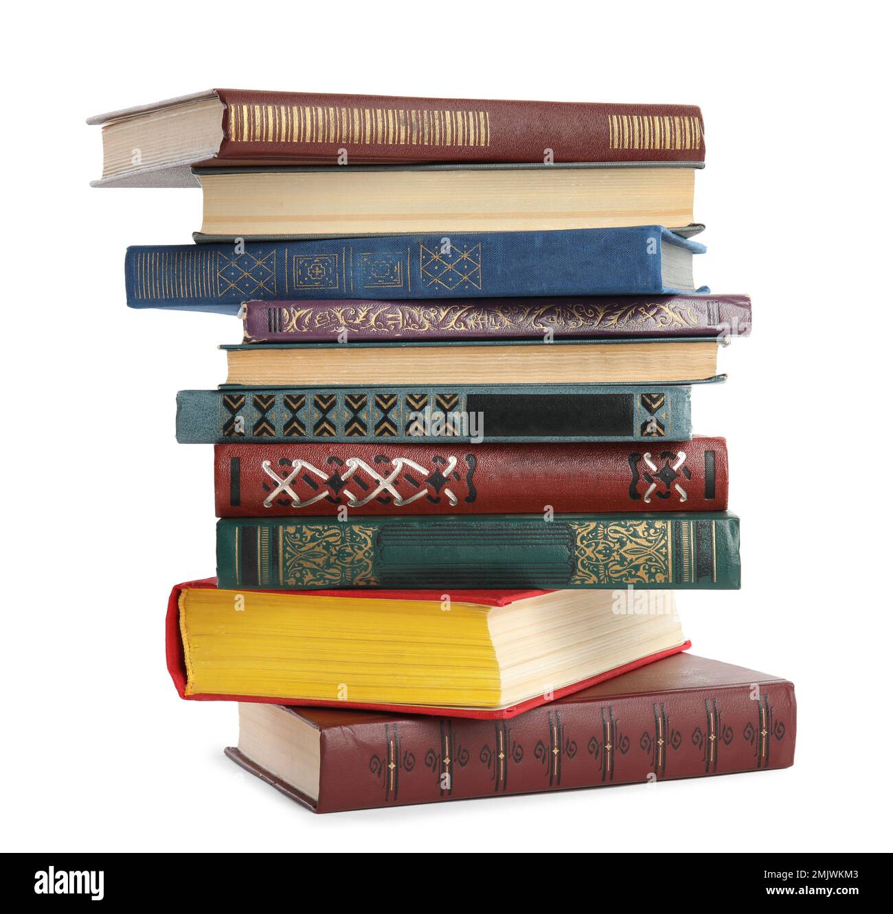 Collection of different books isolated on white Stock Photo - Alamy