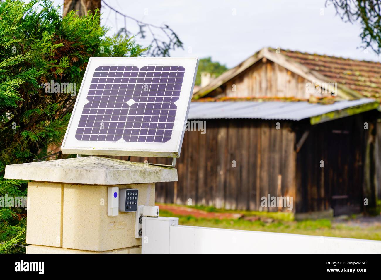 solar panel gate house opening photovoltaic electric system for open ...