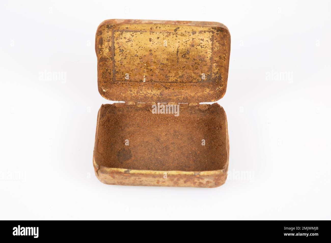 Open steel rusty Vintage Metal Box Stock Photo - Alamy